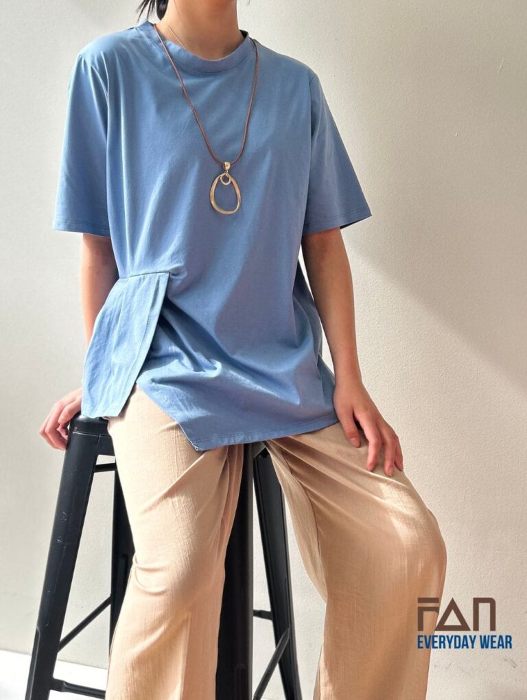 Basic Side Detail Cotton Tee (TP 2513) | Fan EveryDay Wear